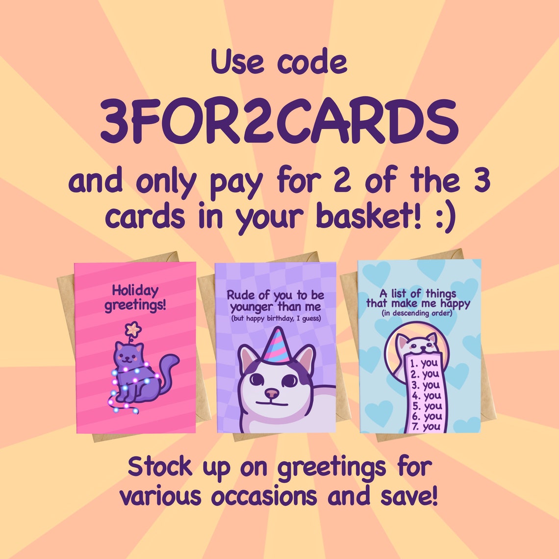 Funny Anniversary Card Cute Cat Meme Omw to Kiss You for - Etsy