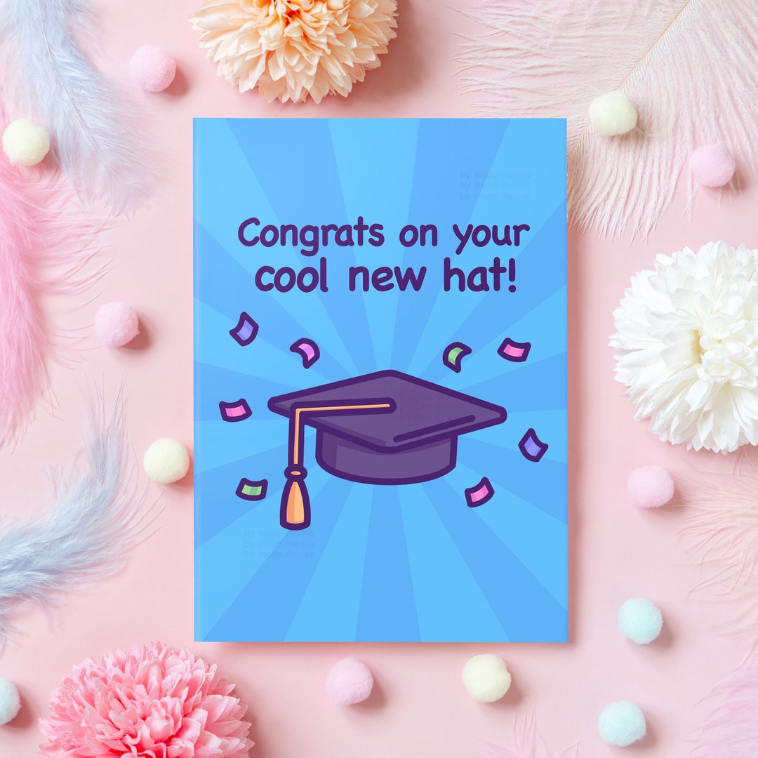 Funny Graduation Card | Congrats on Your Cool New Hat! | Gift for ...