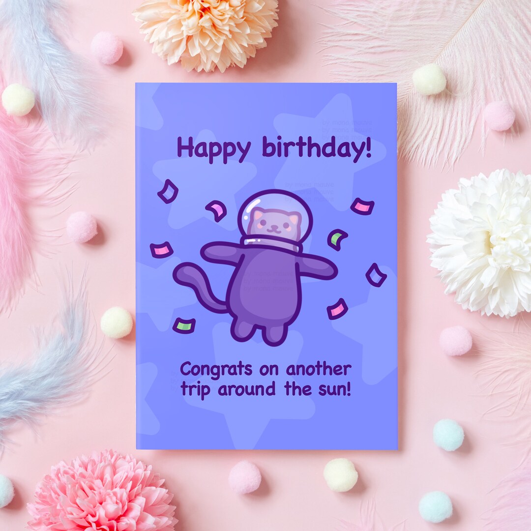 Cute Birthday Card Another Trip Around The Sun Happy Birthday Funny