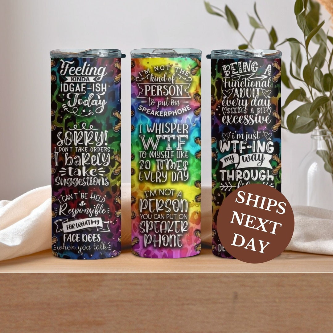 Sarcastic Cuss Tumbler-attitude Tumbler Cup-wtf Coffee Tumbler Mug ...