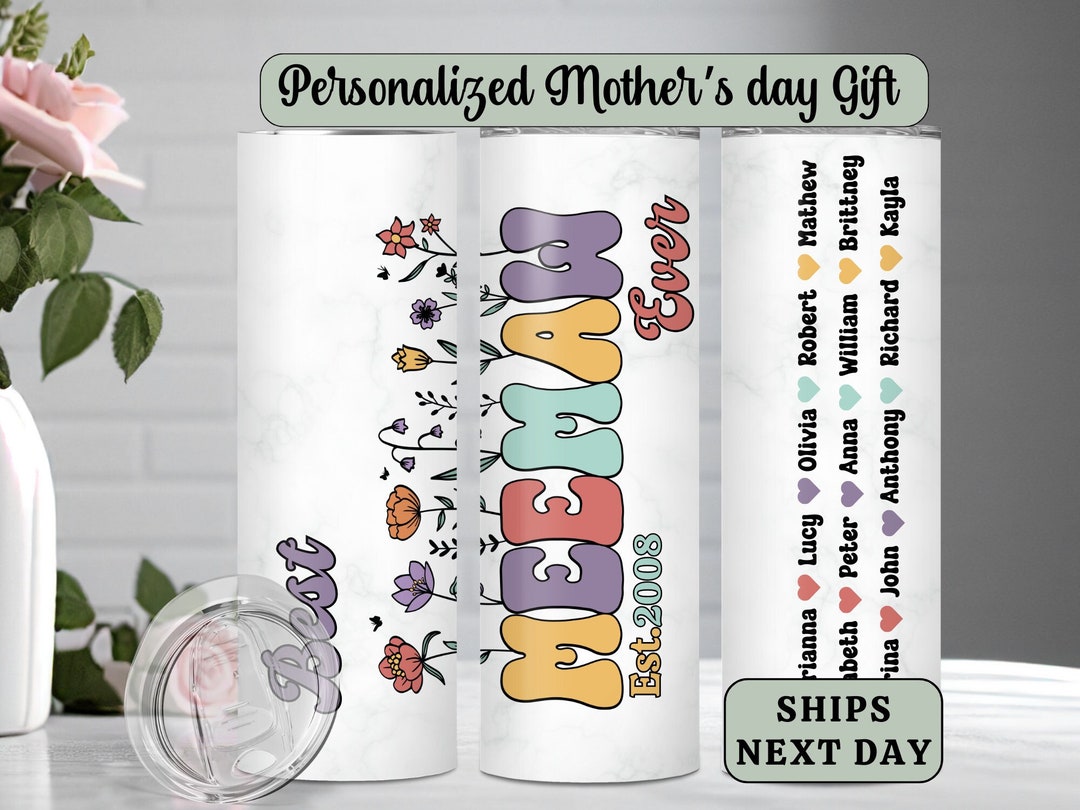 Personalized Meemaw Tumbler Cup for Mothers Days-custom Coffee Mug Gift ...
