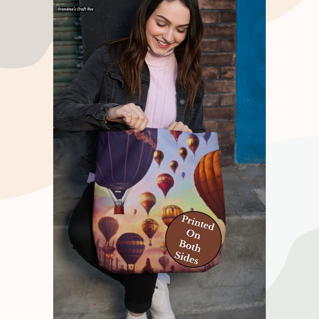 Hot Air Balloon Trendy Tote Bag-vacation Shopping Tote for Mom-fun ...