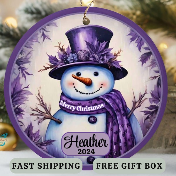 Snowman Ornaments - Etsy