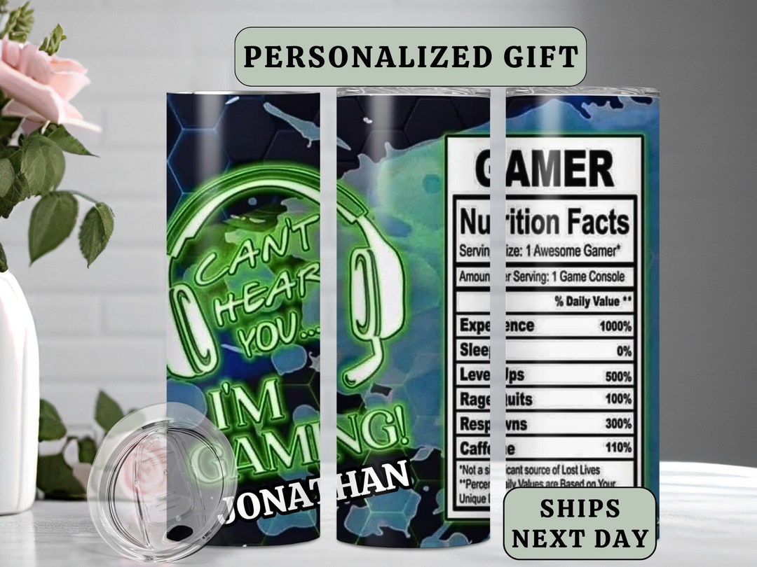 Gamer Tumbler Cup-personalized Gamer Travel Mug-video Gamer Insulated ...