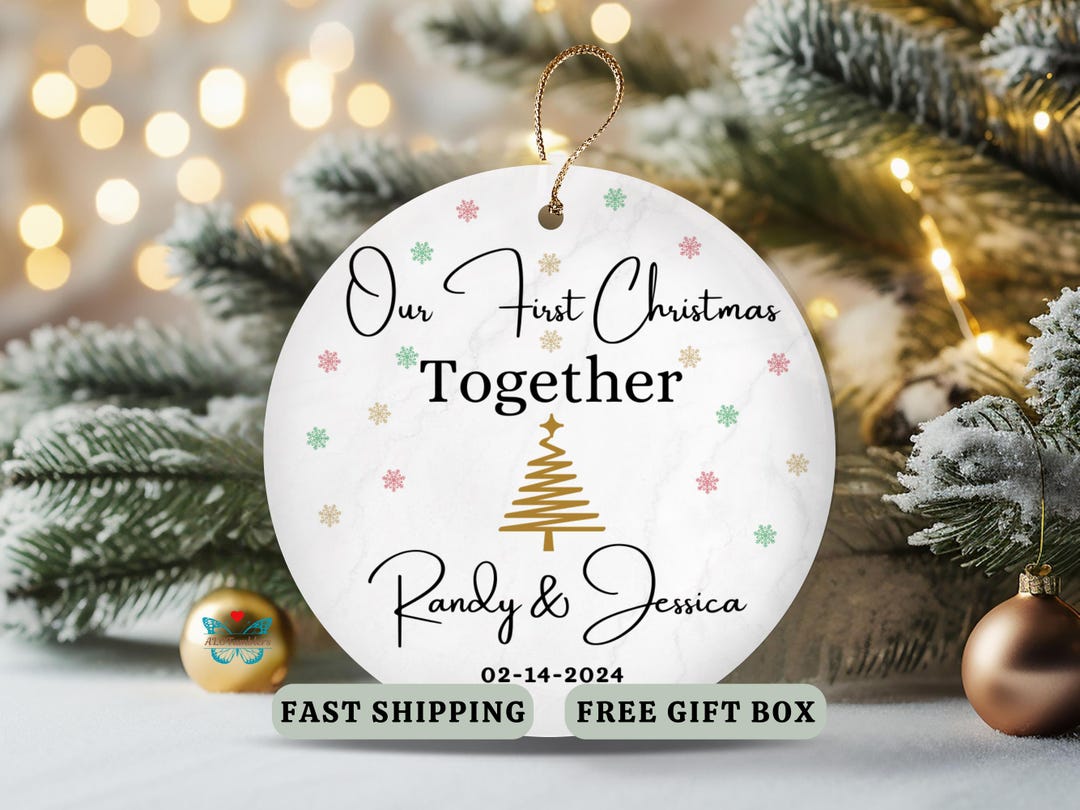 First Christmas Together Ornament Gift for Couples, Personalized ...