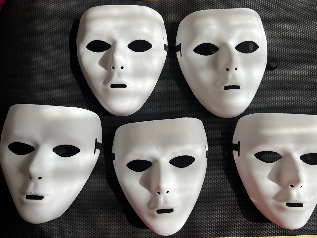 5 White Masks Bundle - Etsy