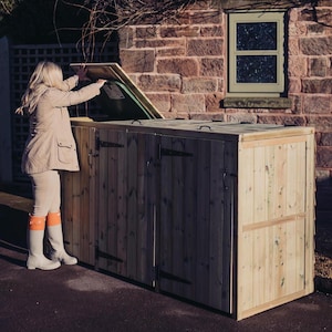 Bin Store, Triple Wheelie Bin Storage - Etsy UK