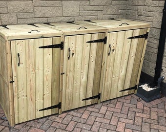 Premium Wheelie Bin Store With Green Roof Planter 240L - Etsy UK