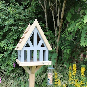 Superior Handpainted Bird Table, Wooden Bird Feeder Pigeon Proof. - Etsy UK