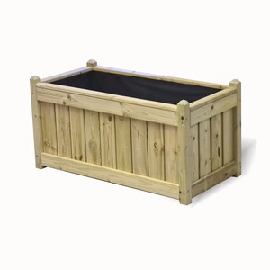 Wooden Planter Deluxe Trough - Etsy UK