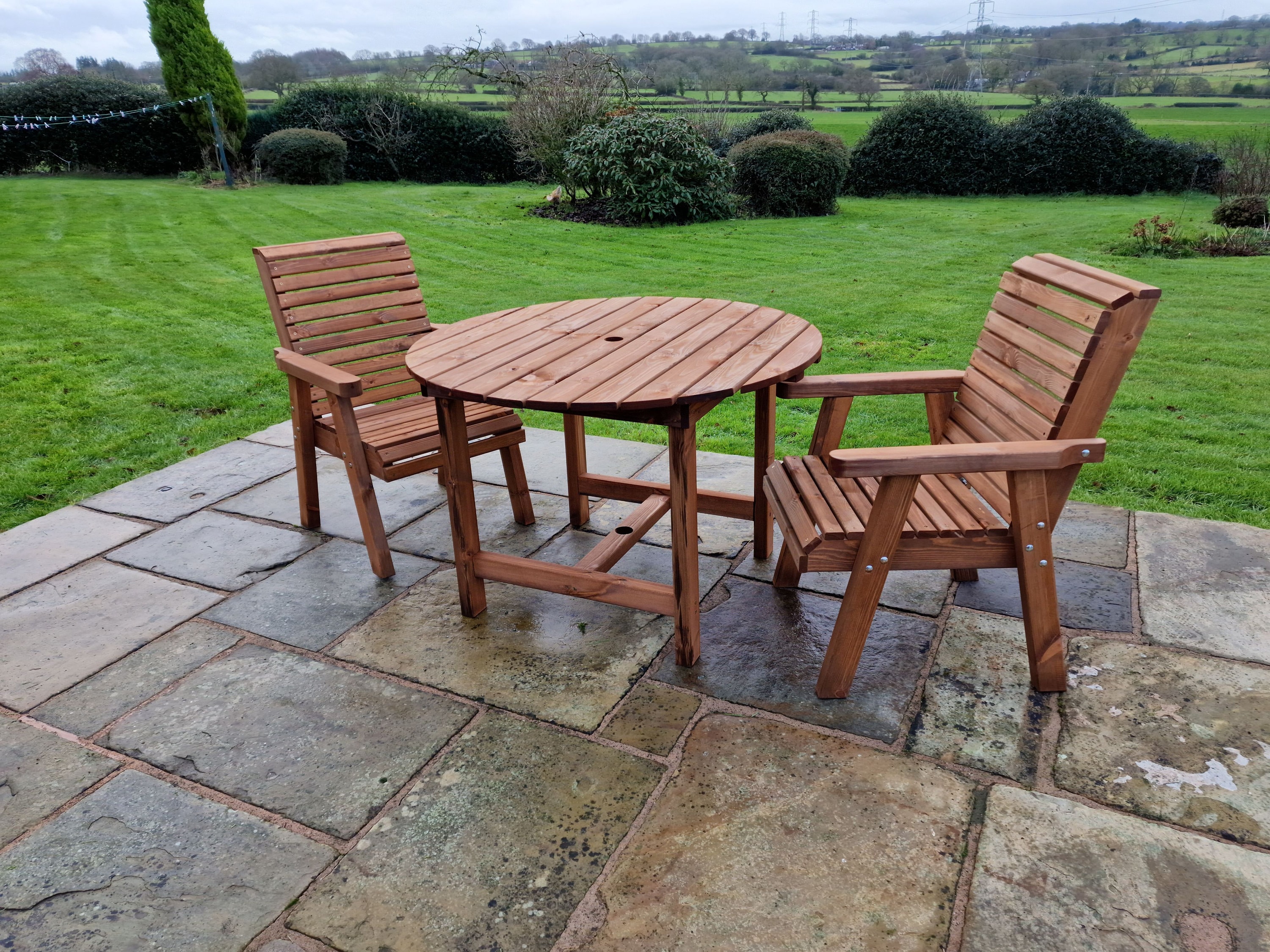 Round Table and 2 Chairs Set - Etsy UK