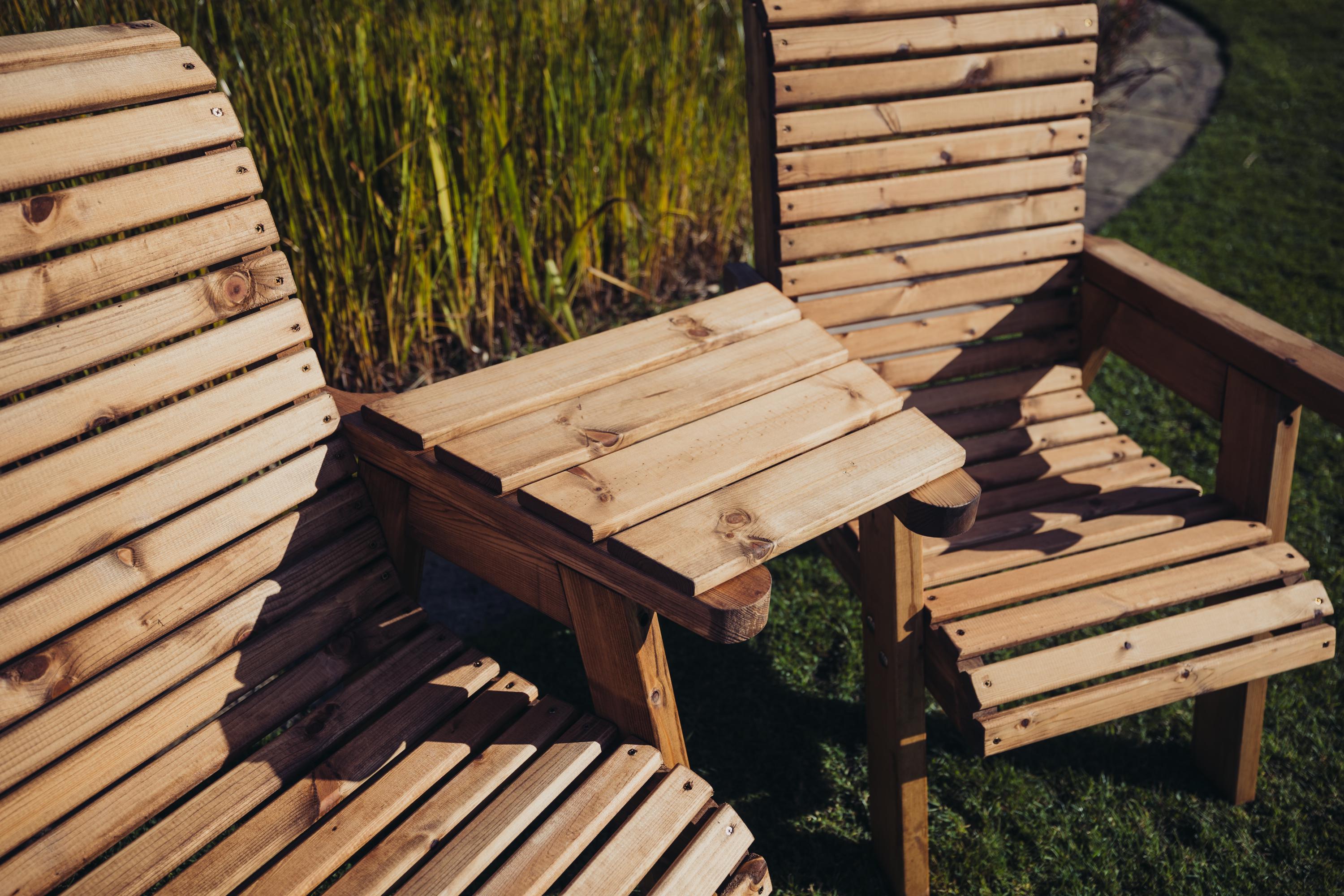 Wooden love seats garden chairs loveseat Etsy
