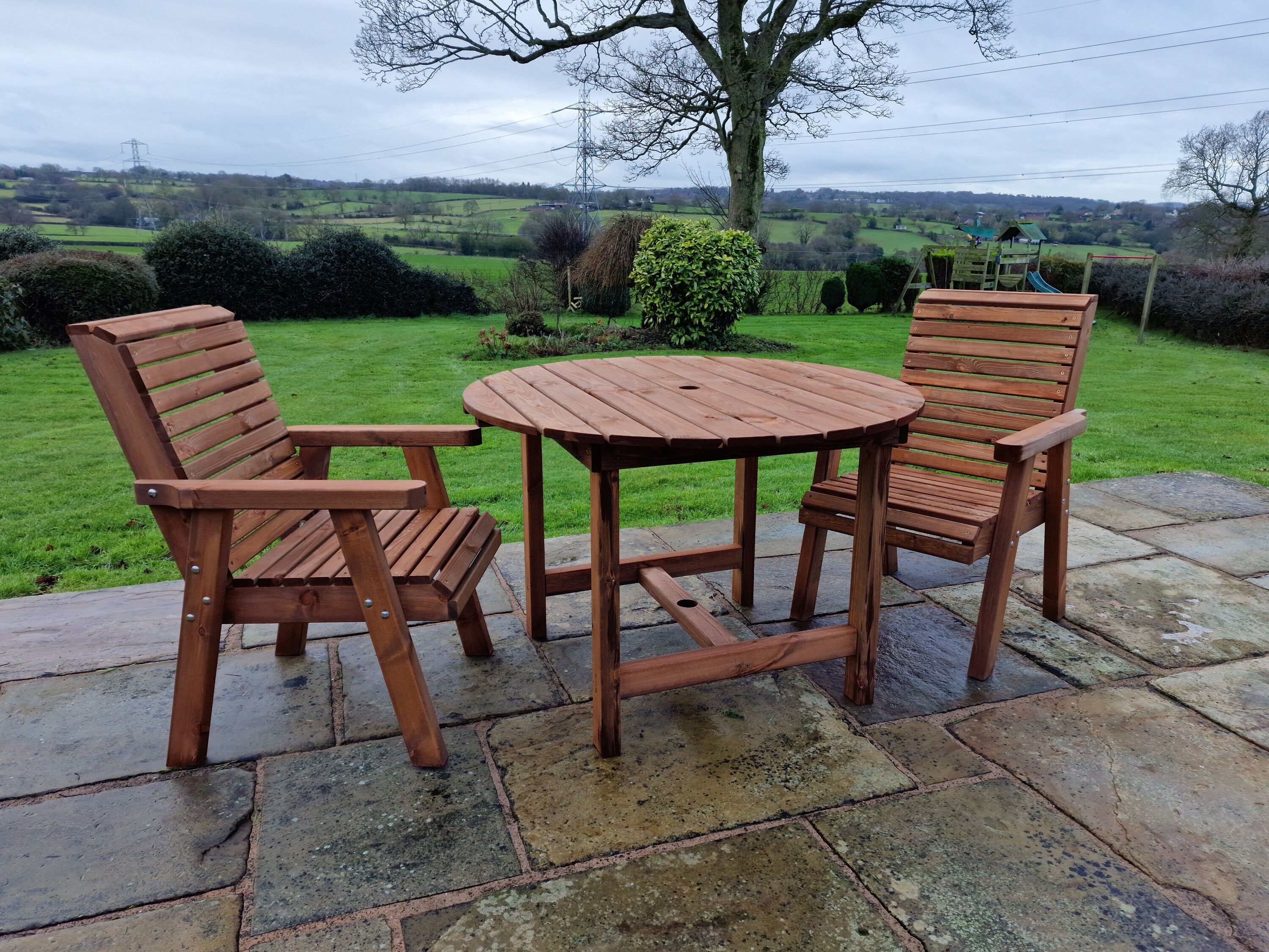Round Table and 2 Chairs Set - Etsy UK