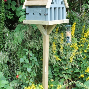 Superior Handpainted Bird Table, Wooden Bird Feeder Pigeon Proof. - Etsy UK