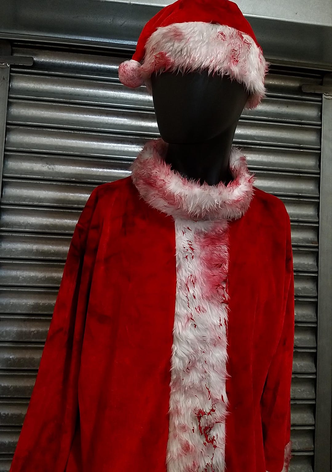 Clobbered Santa Father Christmas Arty Clown Halloween Cosplay (slim Fit ...