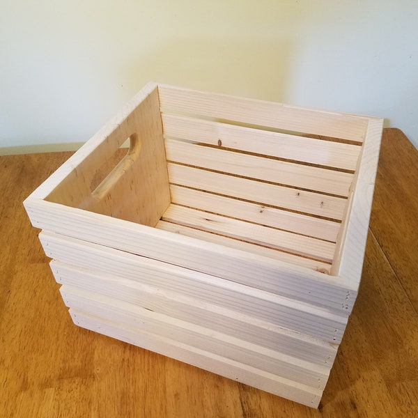 Large Wood Crate - Etsy