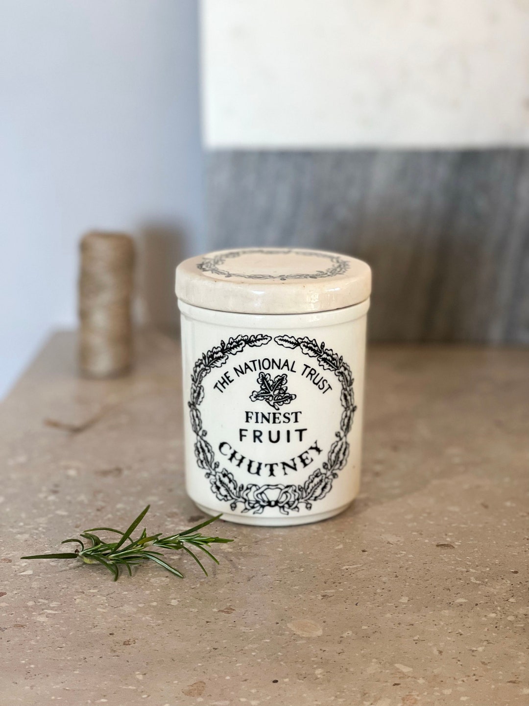 Vintage 1977 National Trust Finest Fruit Chutney Ceramic Jar - Etsy