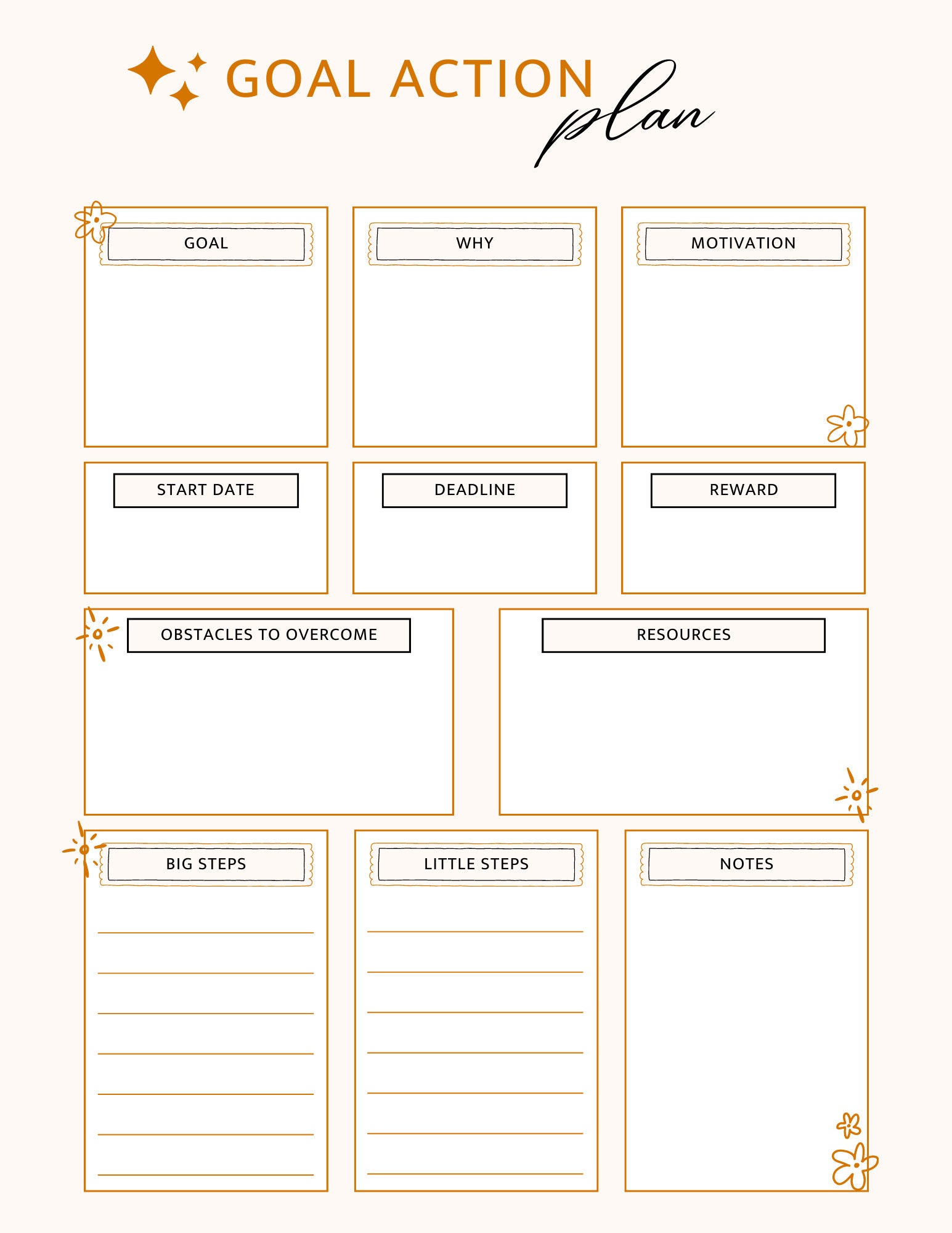 Digital/printable Goal Action Plan - Etsy Digital/printable Goal Action Plan - Etsy