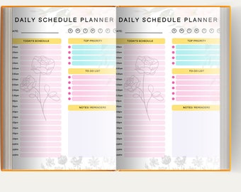 Simple Daily Planner With Schedule | Organize Your Day | Planner | Time ...