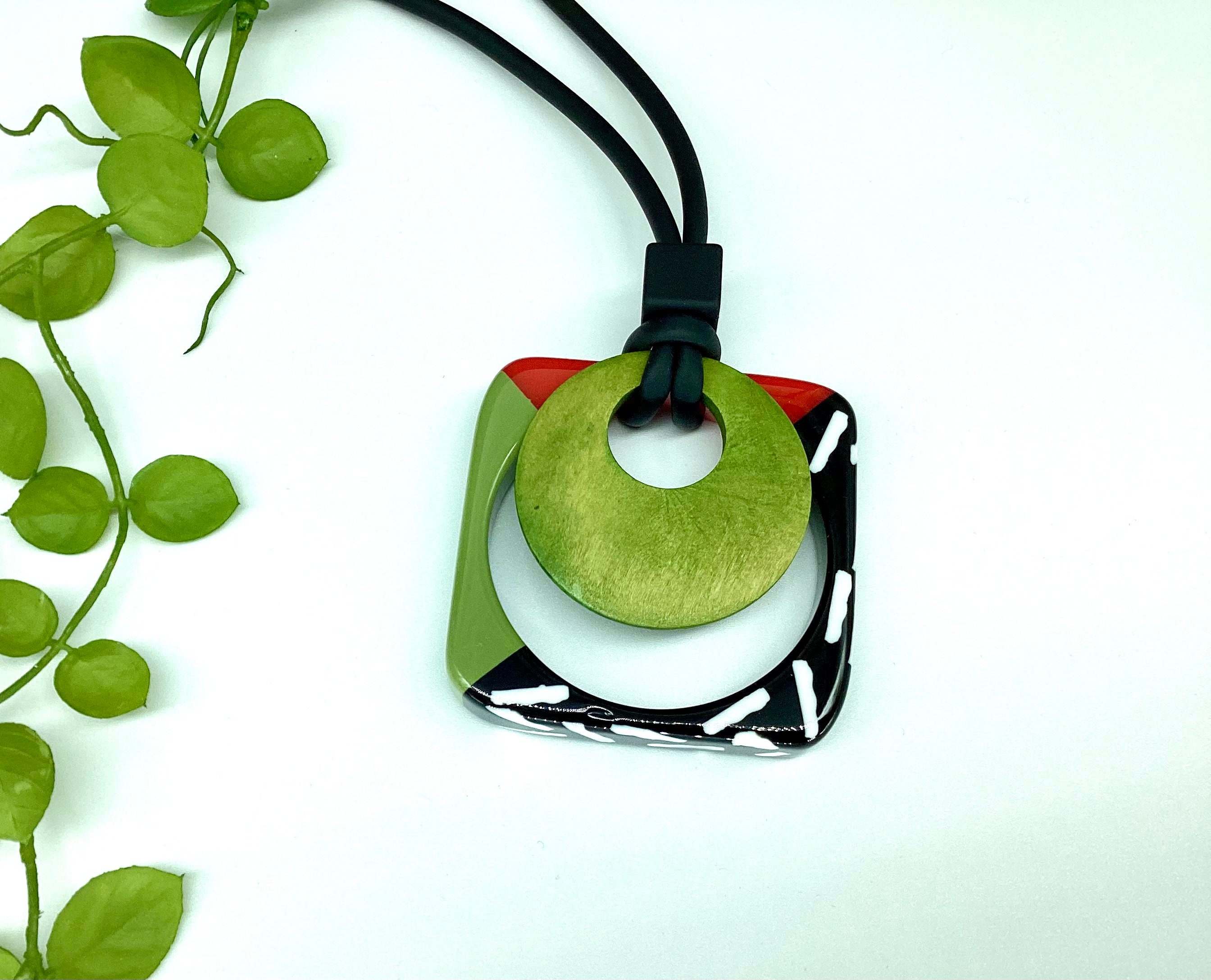 Fun and Bold Statement Necklace, Colourful Large Pendant Necklace - Etsy