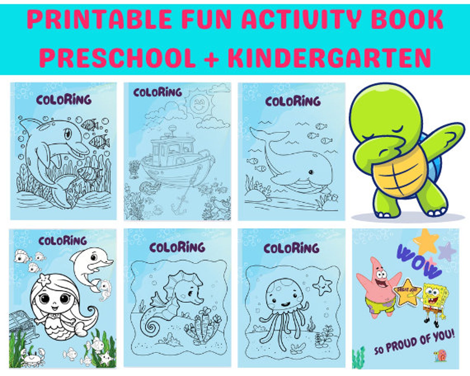 PRINTABLE ACTIVITY BOOK Digital Download Fun Game Book for Kids Busy ...