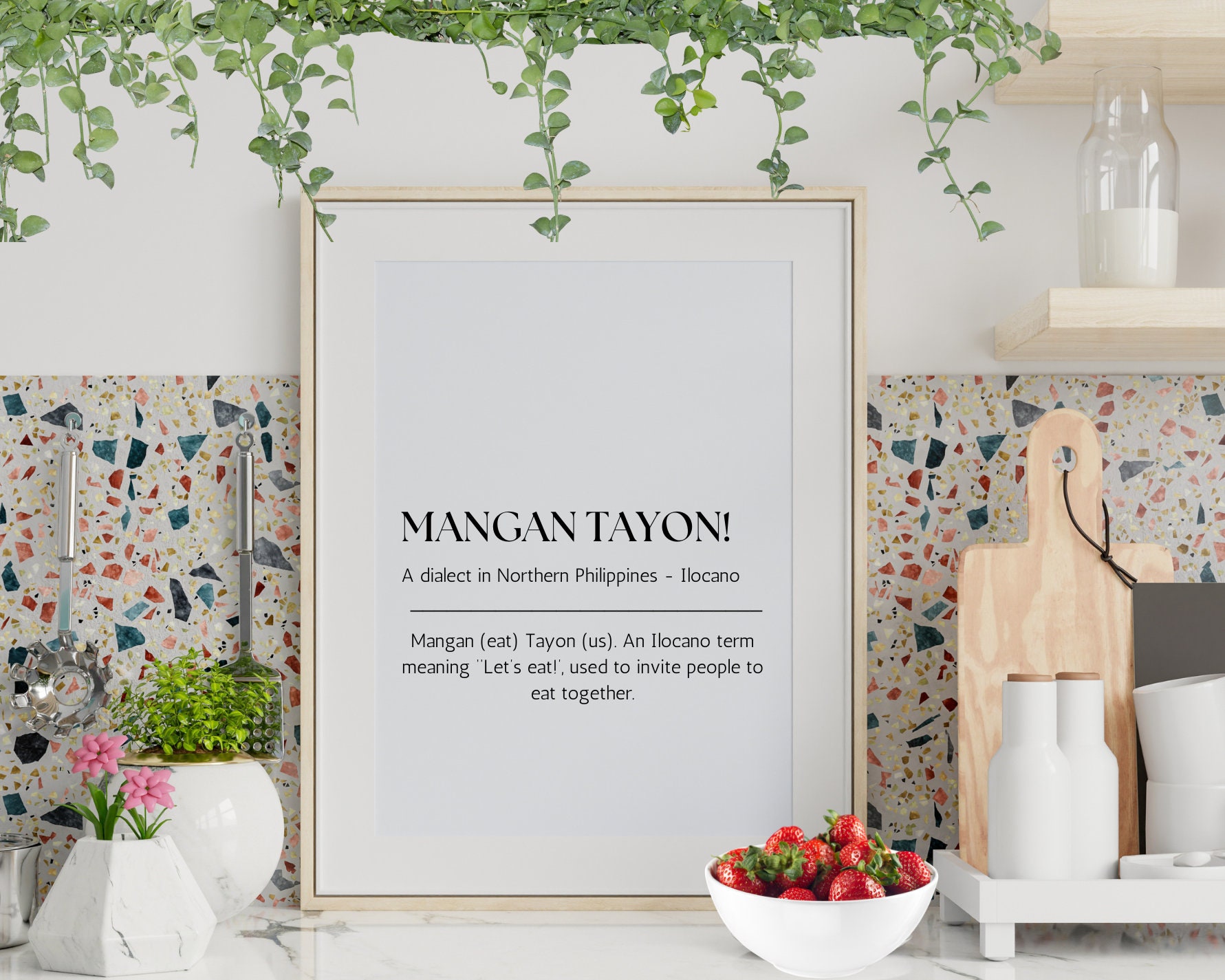 MANGAN TAYON -filipino Ilocano Art-minimalist-filipino Phrases-digital ...