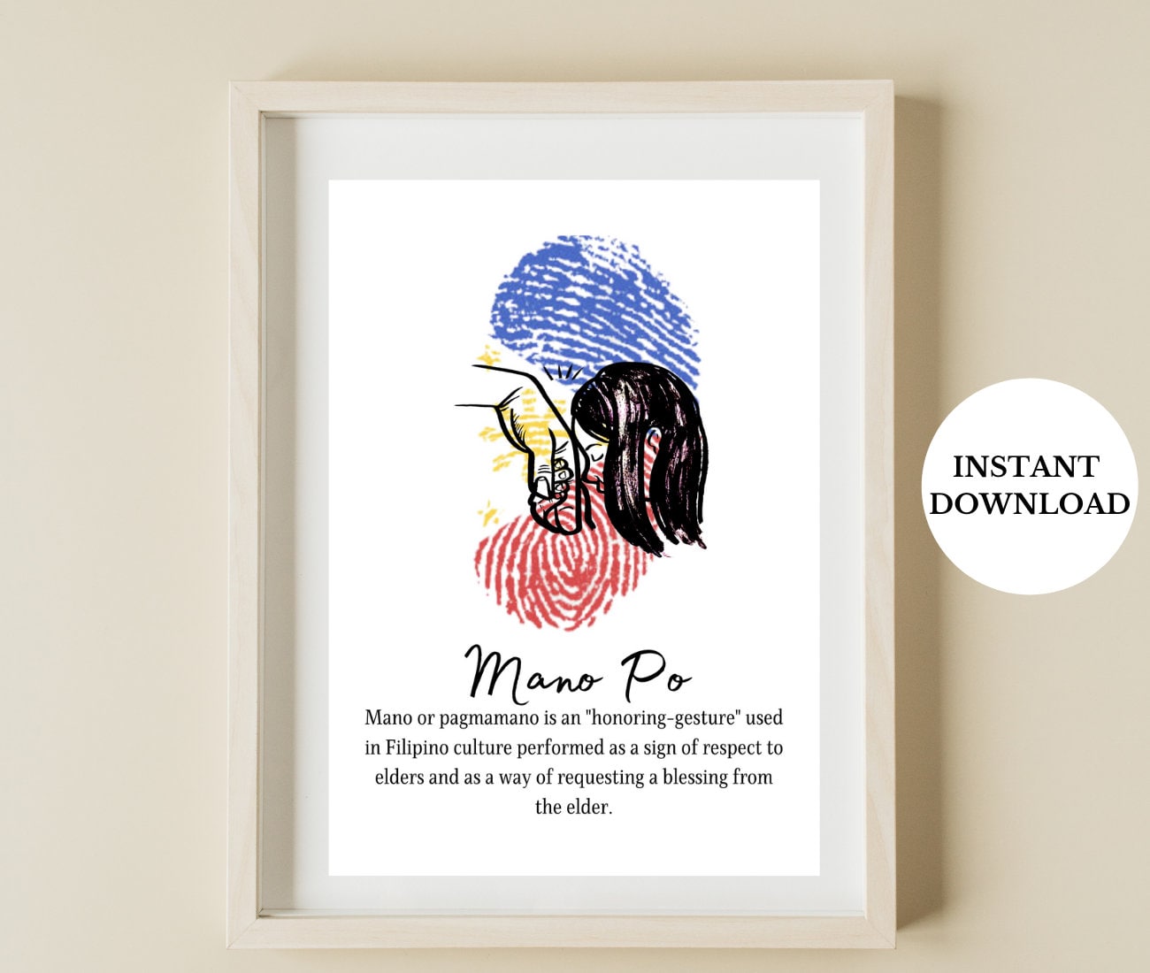 MANO Po,3 Sizes DIGITAL DOWNLOAD Files,instant Digital,mano Po,children ...