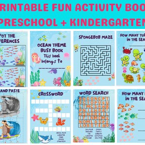 PRINTABLE ACTIVITY BOOK Digital Download Fun Game Book for Kids Busy ...