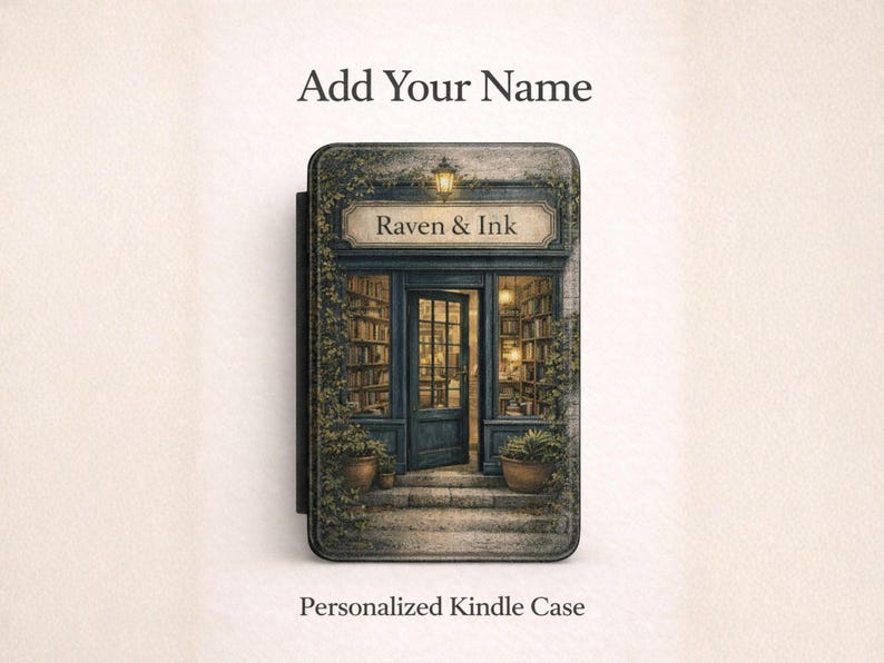 Personalized Kindle Case With Custom Bookshop Cover, Paperwhite 12th ...