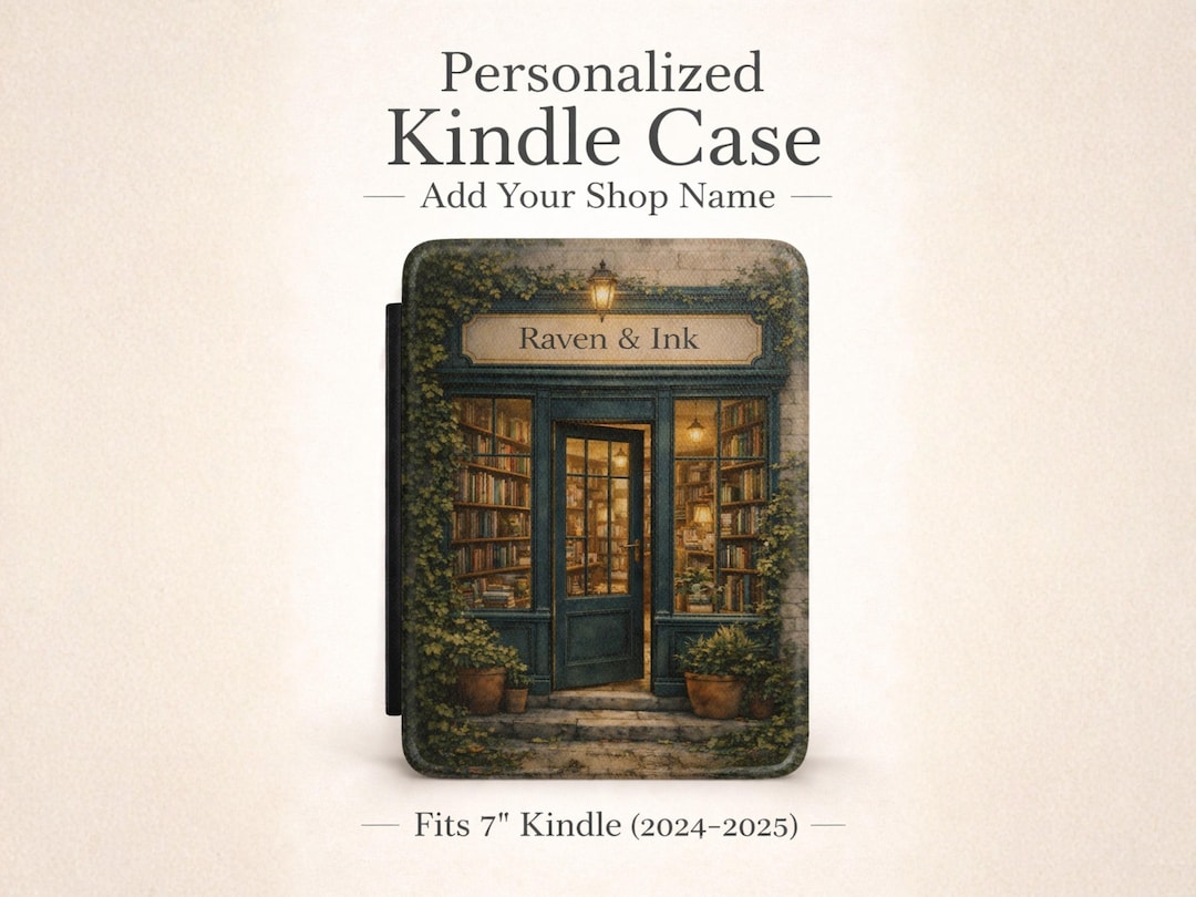 Personalized Kindle Case With Custom Bookshop Cover, Paperwhite 12th ...