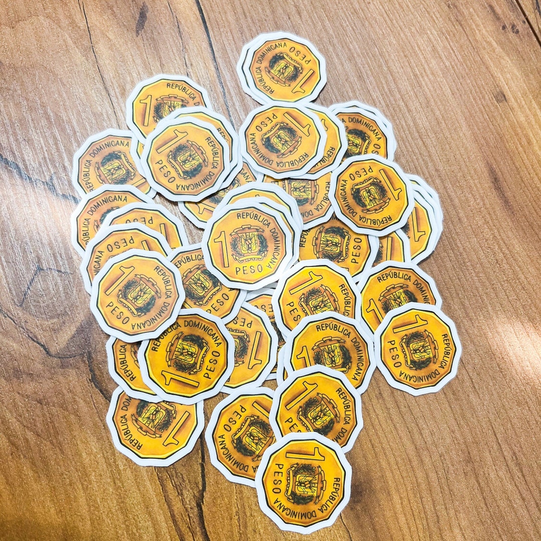 1 Peso Dominicano Waterproof Sticker - Etsy