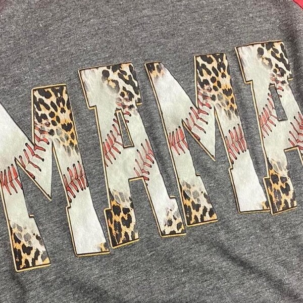 Puff Vinyl Baseball Mama - Etsy