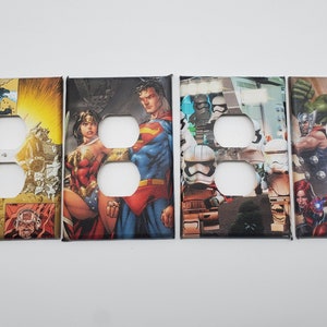 Custom Comic Book, Cartoon Character Outlet Cover Plate - Etsy