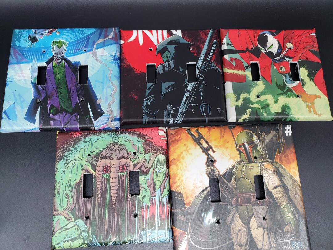 Custom Comic Book, Cartoon Character Double Switch Cover Plate - Etsy