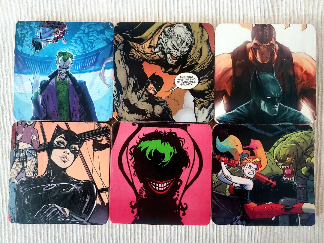 Custom Comic Book Cartoon Character 6pk of Coasters - Etsy