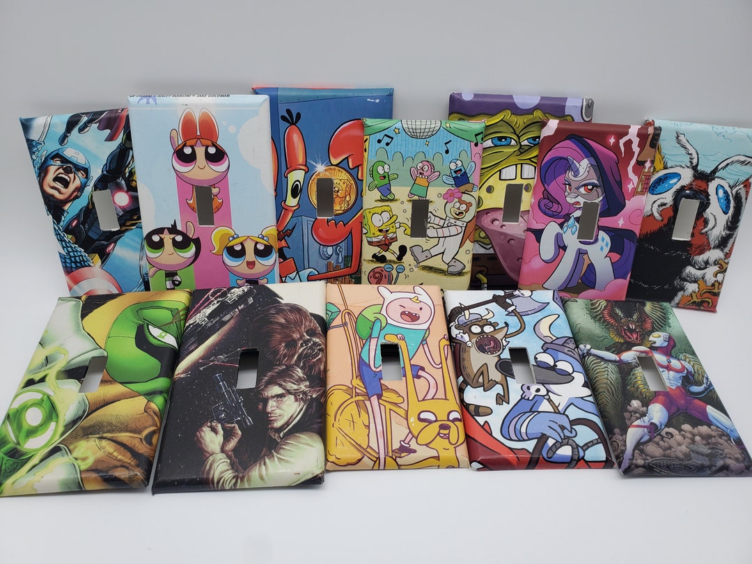 Custom Comic Book, Cartoon Character Light Switch Cover Plate - Etsy