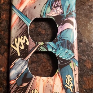 Custom Comic Book, Cartoon Character Outlet Cover Plate - Etsy