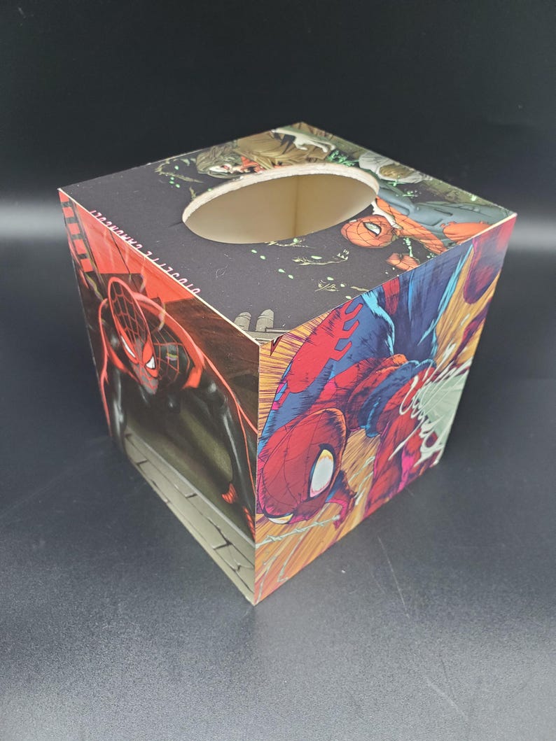 Spider-man Tissue Box Cover - Etsy