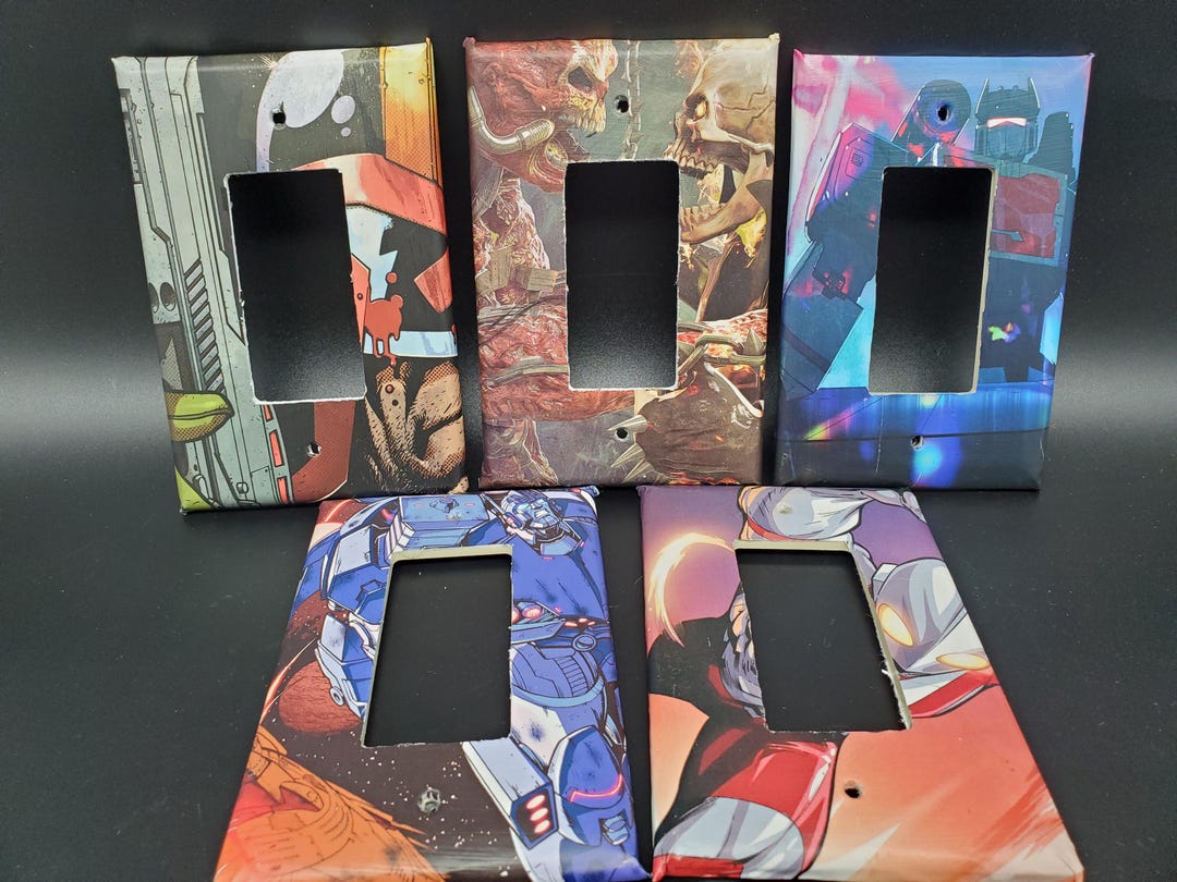 Custom Comic Book, Cartoon Character Rocker Light Cover Plate - Etsy