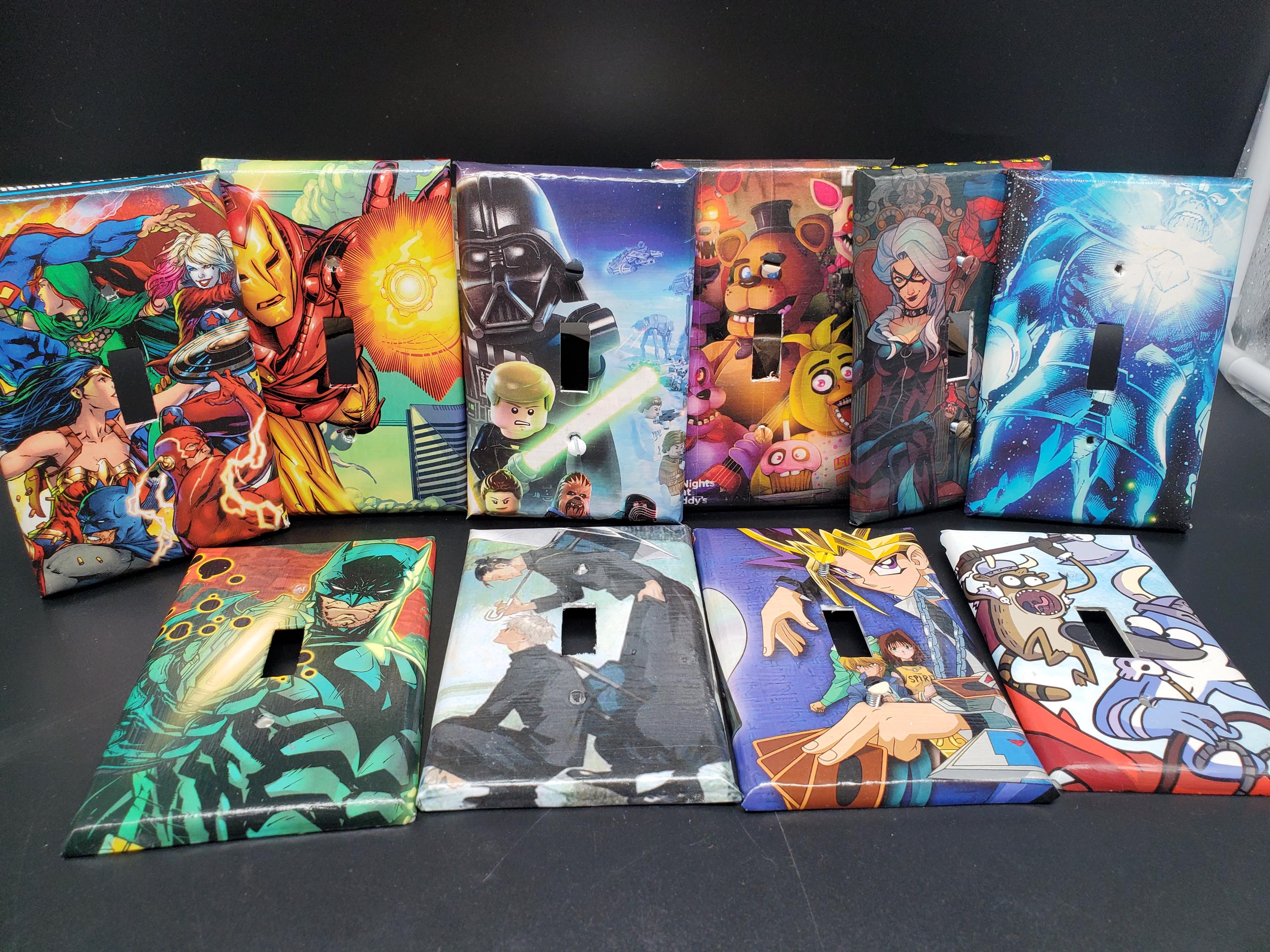 Custom Comic Book, Cartoon Character Light Switch Cover Plate - Etsy