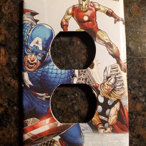 Custom Comic Book, Cartoon Character Outlet Cover Plate - Etsy