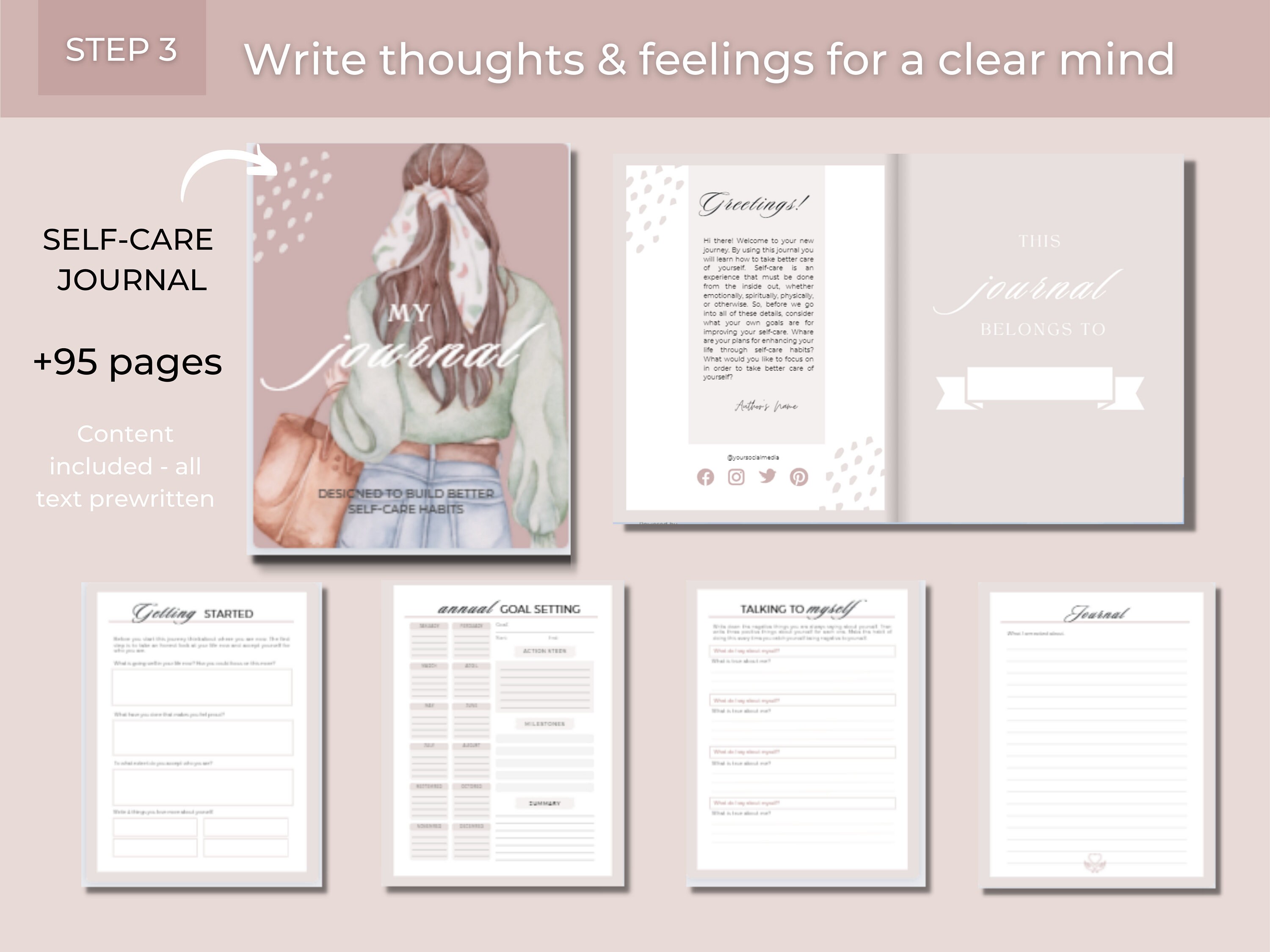 Self-care Toolkit Self-care Templates Self-care Journal - Etsy