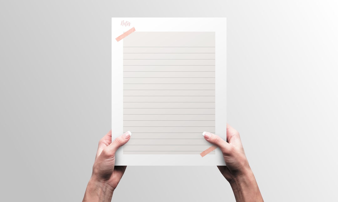 Notes Sheet Template Planner Insert Notetaking Downloadable Printable ...