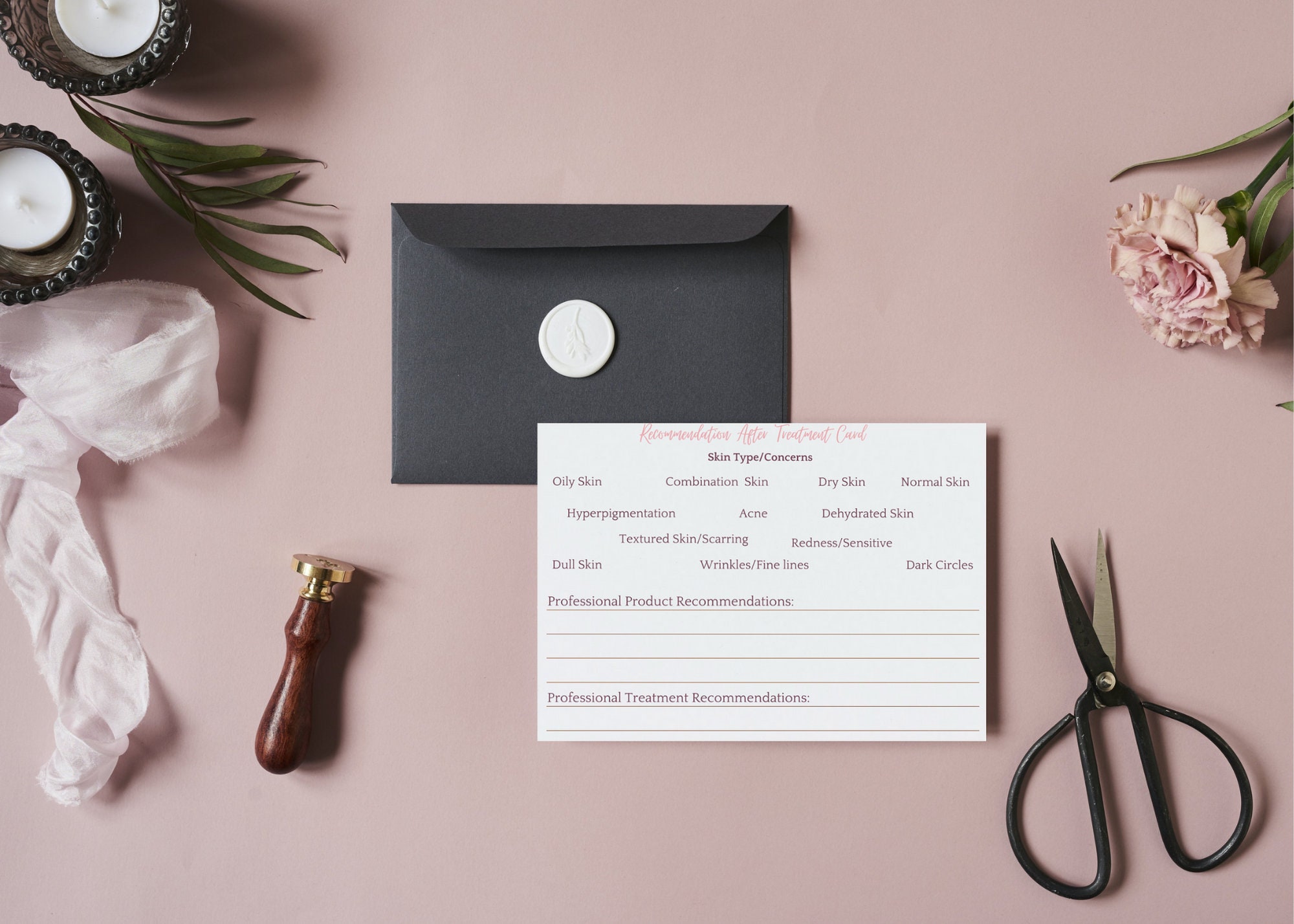 Tarjeta de recomendación después del tratamiento / Vistazo rápido ...