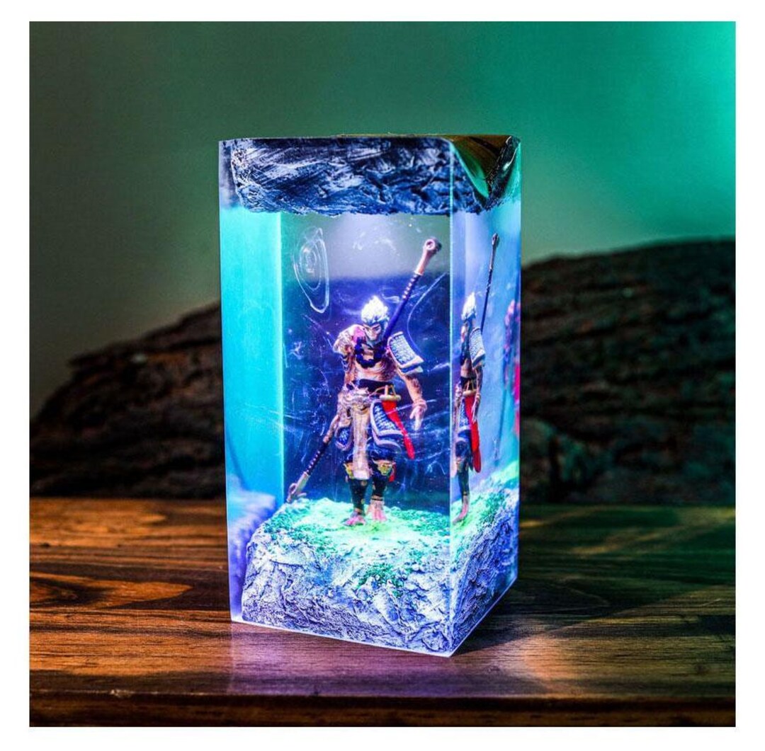 Wuko.ng Black My.th Night Light Wukong Miniature, Monkey King Figure ...
