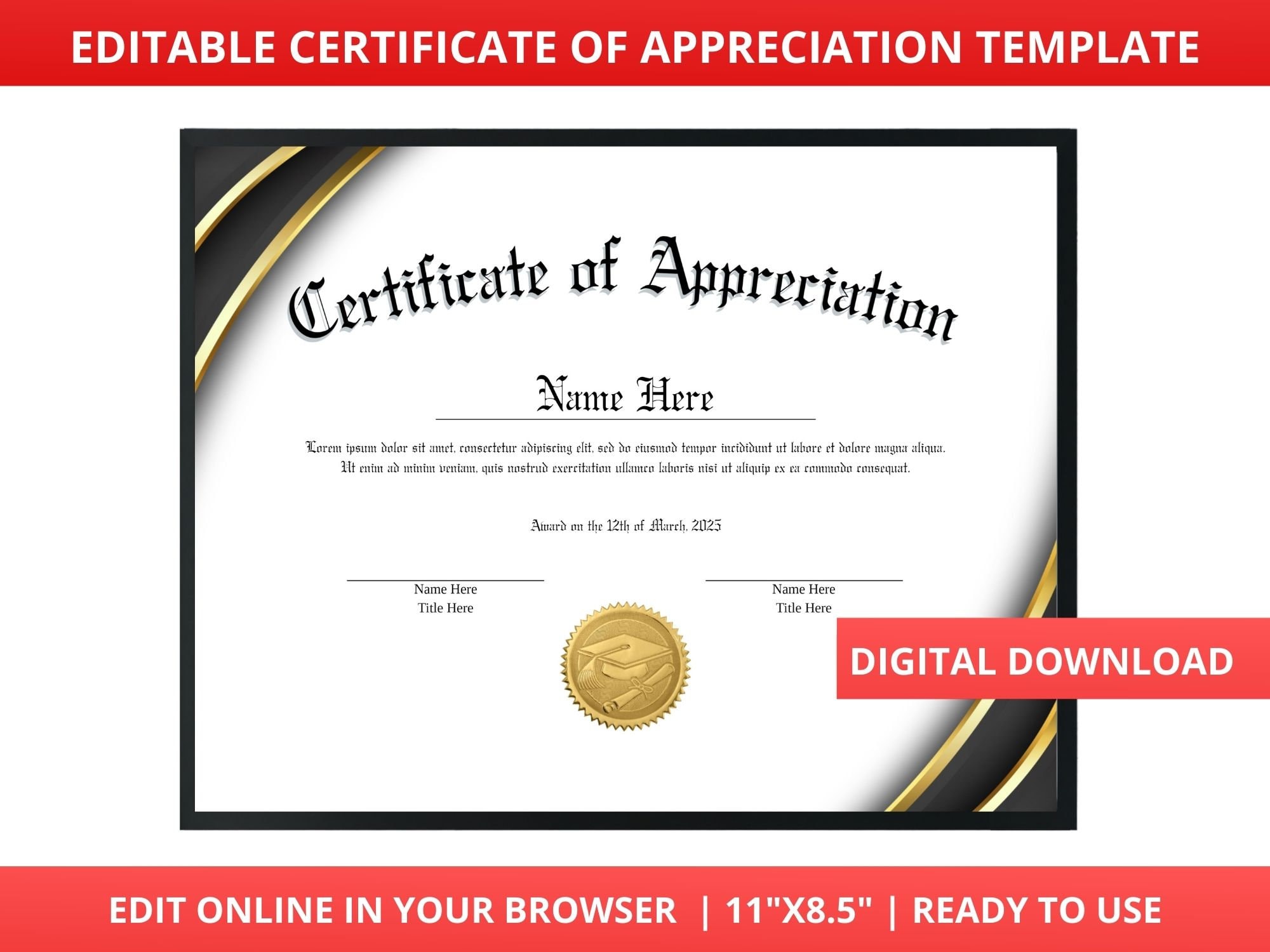 Free Certificate Of Appreciation Template Downloads