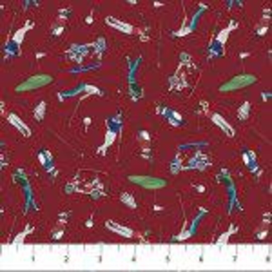Hole in One by Racquel Martindale - Red Multi - Mfg. Northcott Fabrics ...