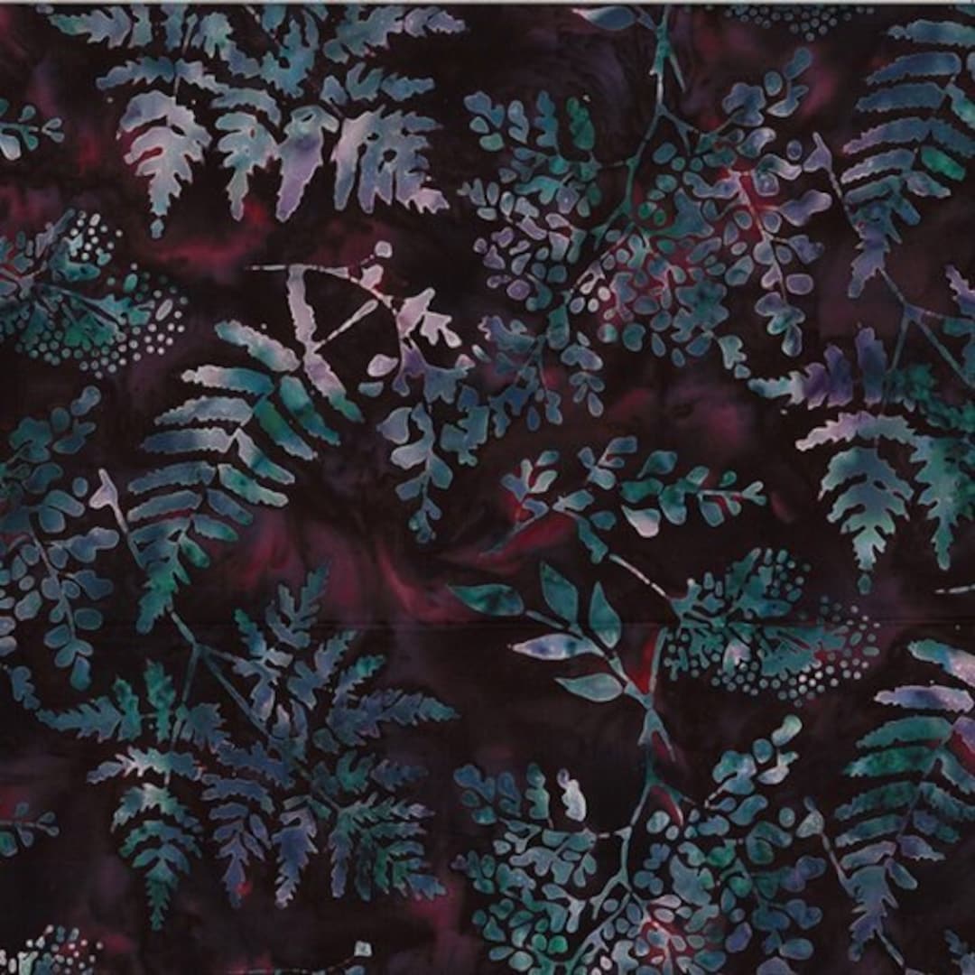 Bali Batik Spring 2023 - Mixed Fern Merlot - Mfg. Hoffman Fabrics - Mfg ...