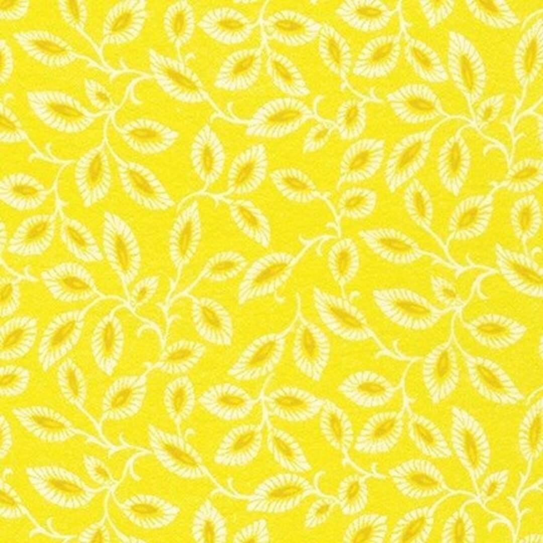 Time Well Spent - Yellow Sunshine Leaves - Mfg. Robert Kaufman - Mfg ...