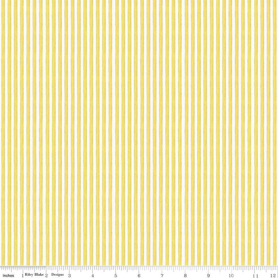 All My Heart Yellow Candy Wraps Stripe Quilt Fabric J. Wecker Frisch ...
